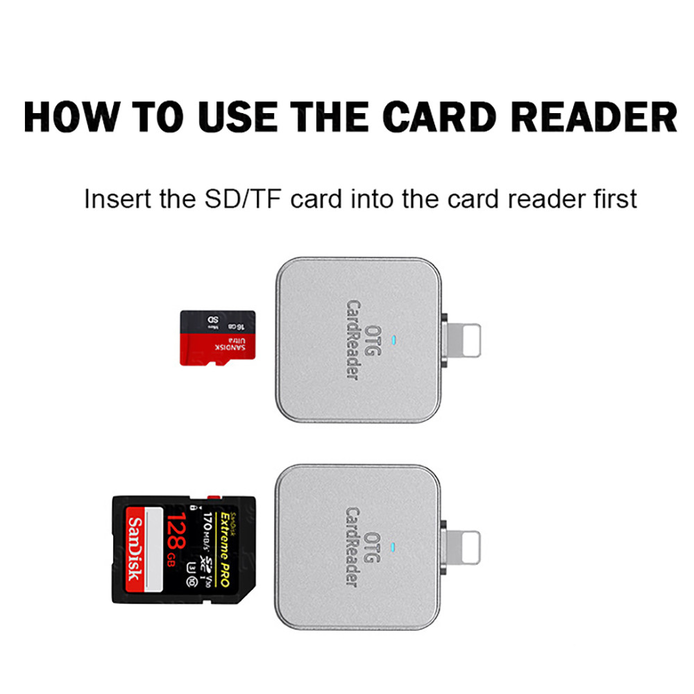 Jual SD Card Reader for iPhone/iPad,Lightning to SD/TF Card Camera Reader Adapter Converter /USB ...