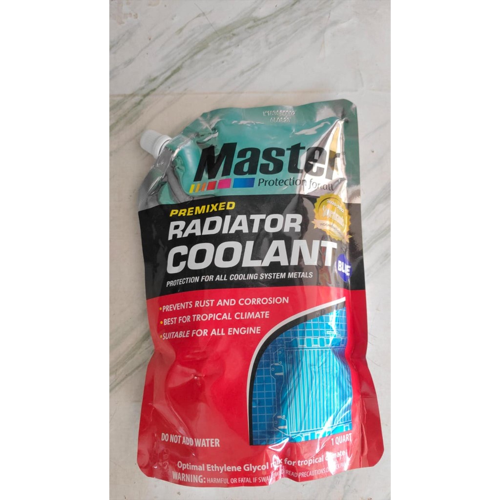Jual Air Radiator Coolant Master Refill Blue Biru 1 Quartz 946ml ...