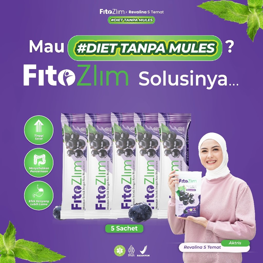 Jual FITOZLIM Fiber Minuman Rendah Kalori - Serbuk Rasa Blackcurrant ...