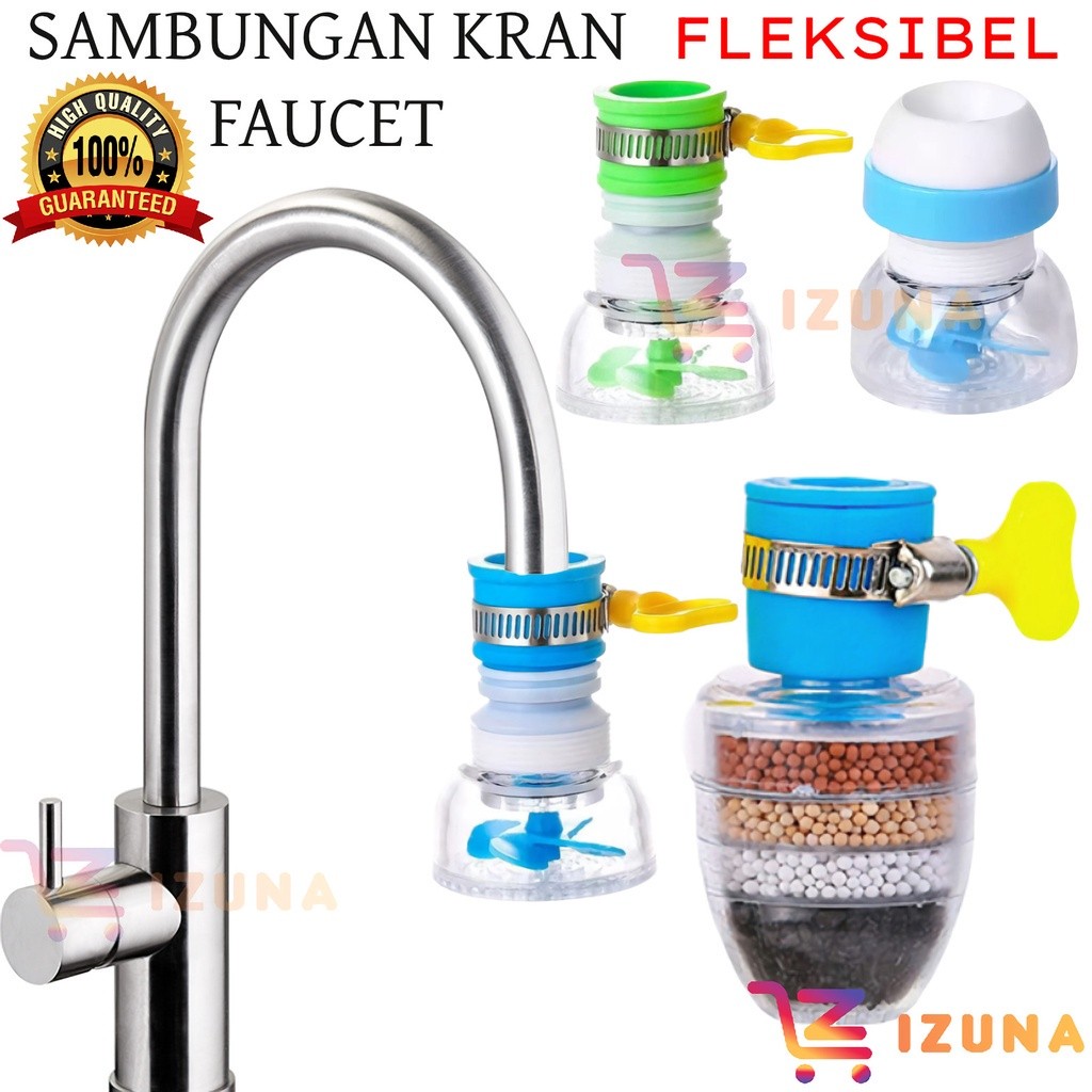 Jual [IZUNA] SAMBUNGAN KRAN AIR FAUCET / FILTER AIR KRAN FLEXIBLE ANTI ...