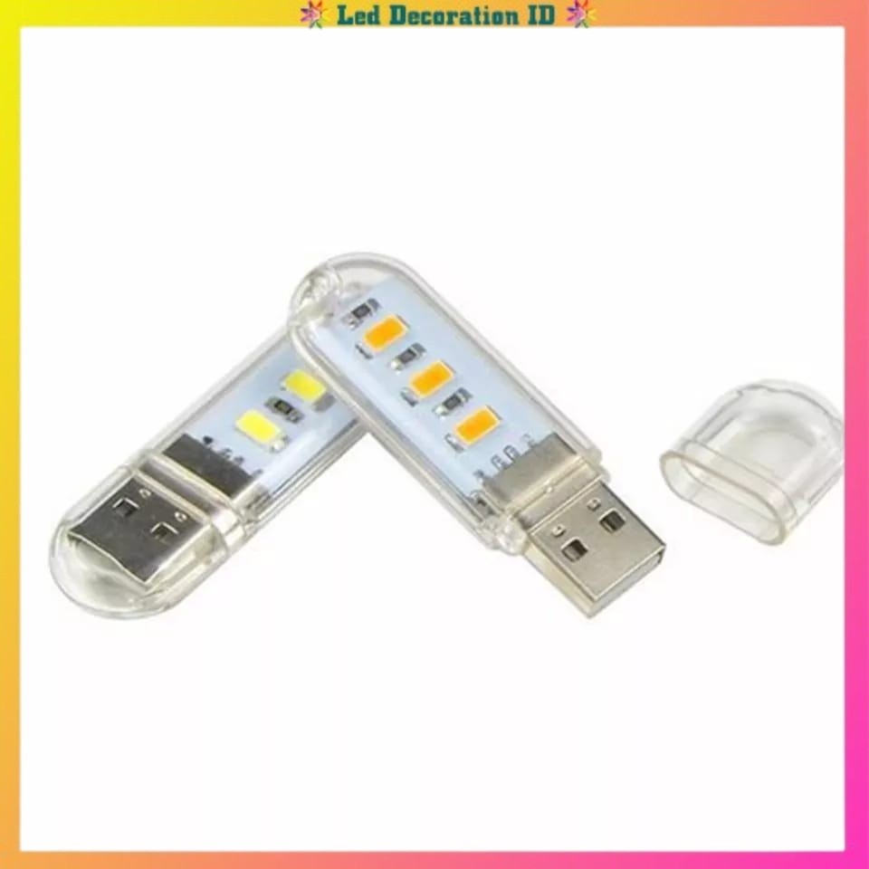 Jual LAMPU LED MINI USB 3 LED / LED MINI USB | Shopee Indonesia