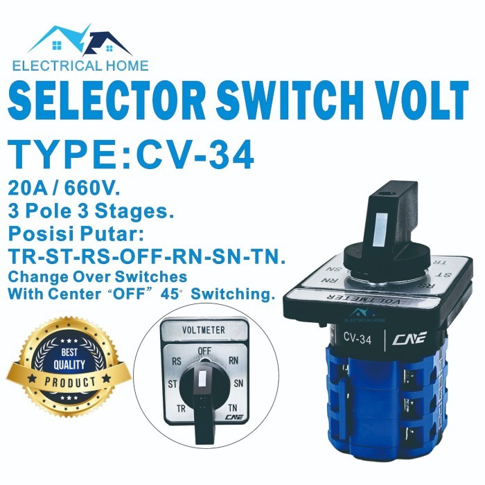 Jual Selector Switch Volt/Cam Switch CV-34 / 7 POSISI | Shopee Indonesia