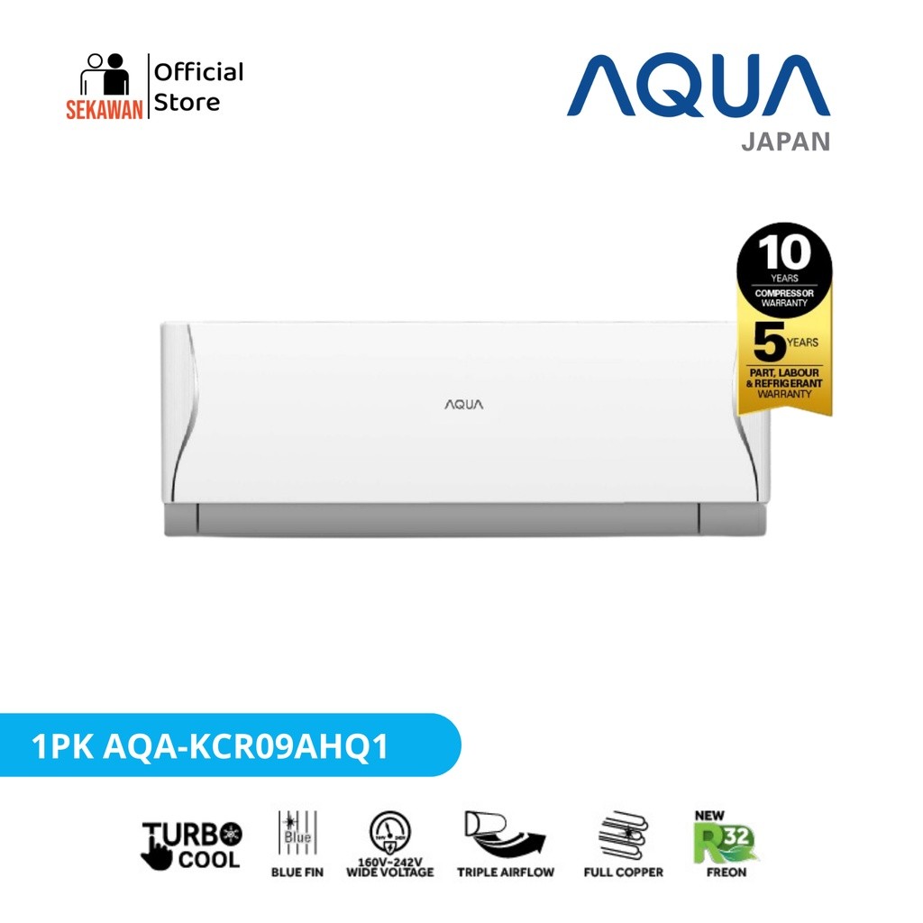 Jual AQUA JAPAN AQA-KCR09AHQ1/ AQ-KR9FQDL New AC 1 PK Standard-R32 ...
