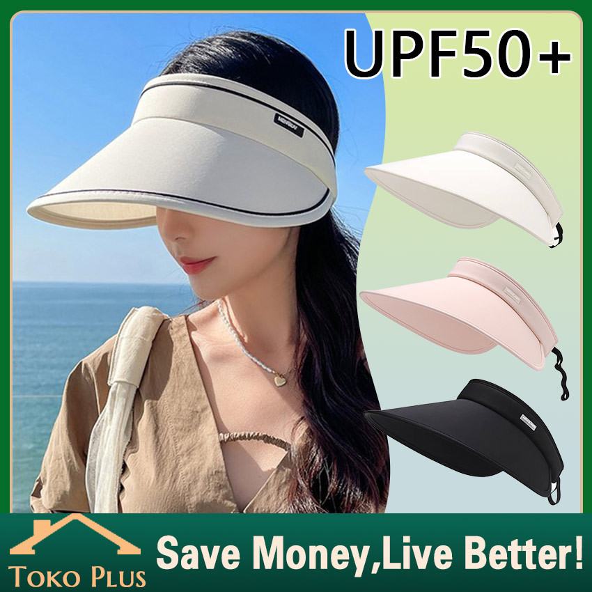 Jual Topi Visor Pantai Lipat Anti Uv Wanita Topi Visor Outdoor ...