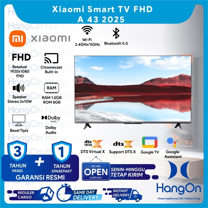 Jual Xiaomi TV A2 43" 43 Inch FHD Smart TV Android 11 Mi Digital Dolby ...