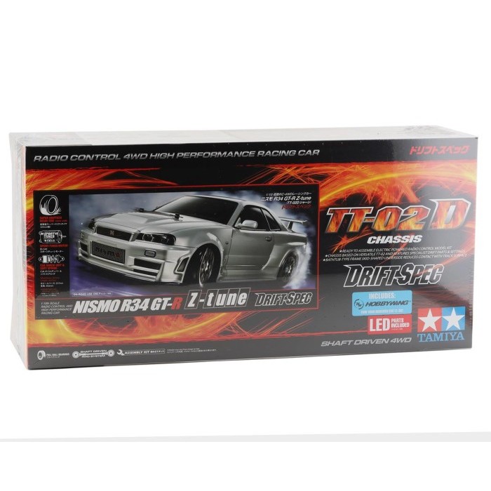 Jual TAMIYA TT-02D NISMO R34 GT-R Z-TUNE 1/10 4WD EP CAR KIT W/ ESC MOTOR - | Shopee Indonesia