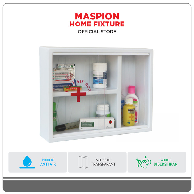 Jual Maspion Frist Aid Box Kotak P3K Dinding Wall Cabinet MK-11 ...