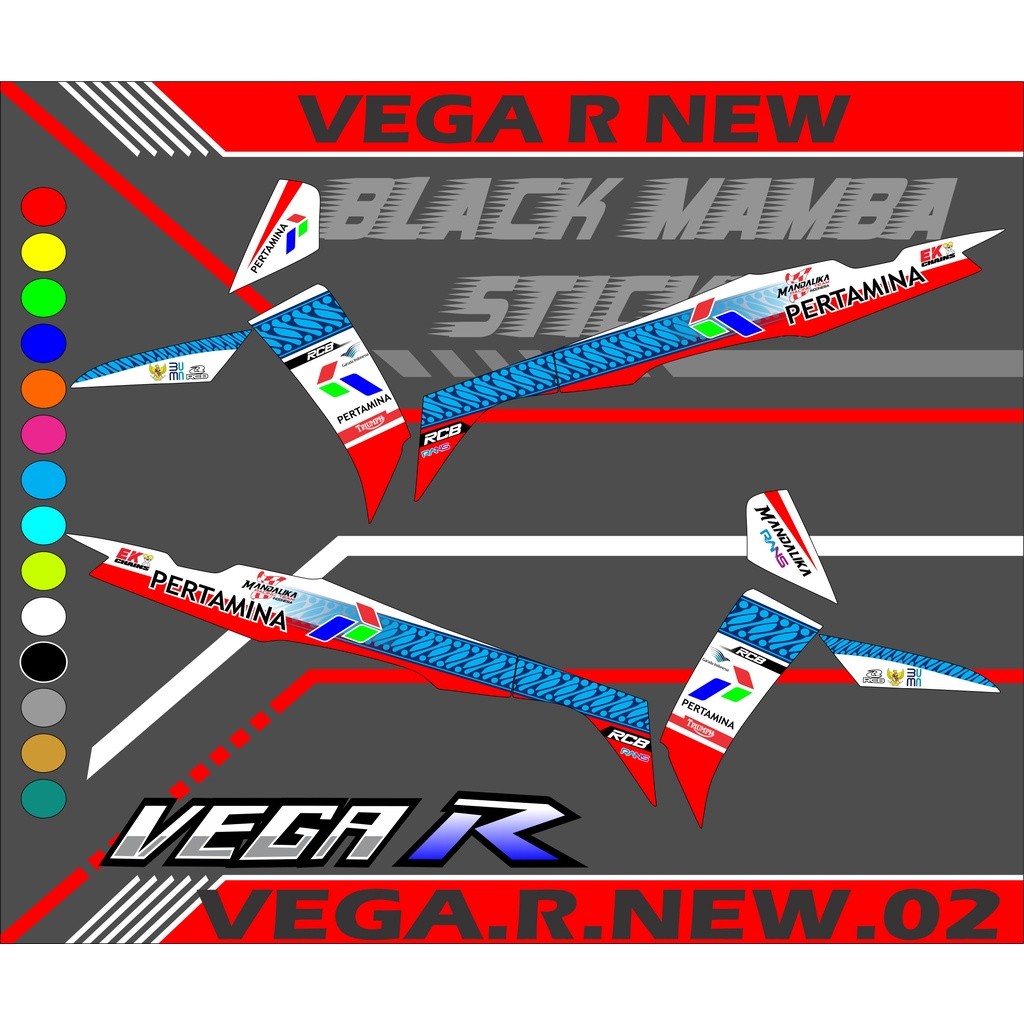 Jual Sticker Striping VEGA R NEW Decal MOTIF MANDALIKA Stiker list ...