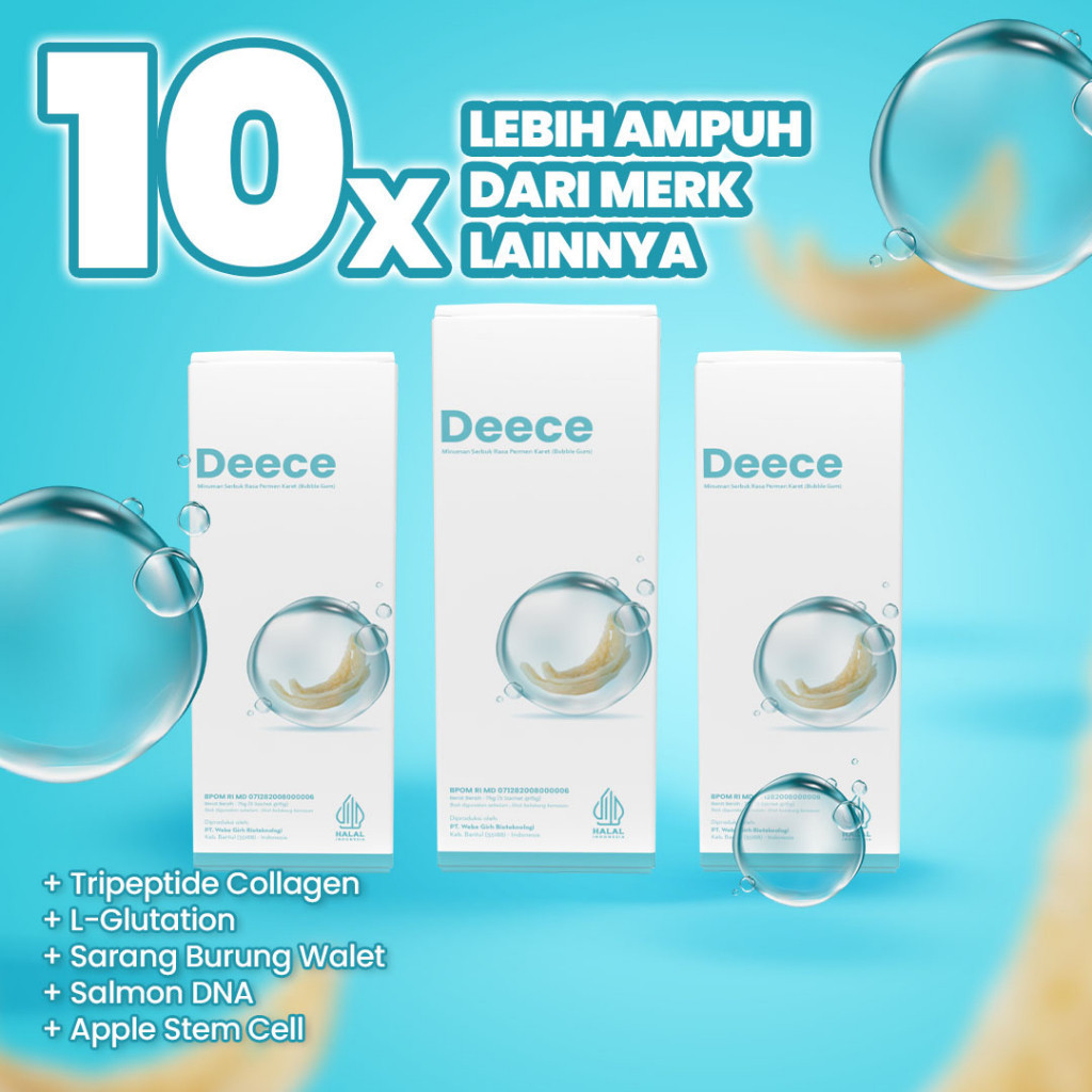 Jual PAKET 3 BOX Deece Collagen Drink - Minuman Pemutih Kulit Wajah dan ...