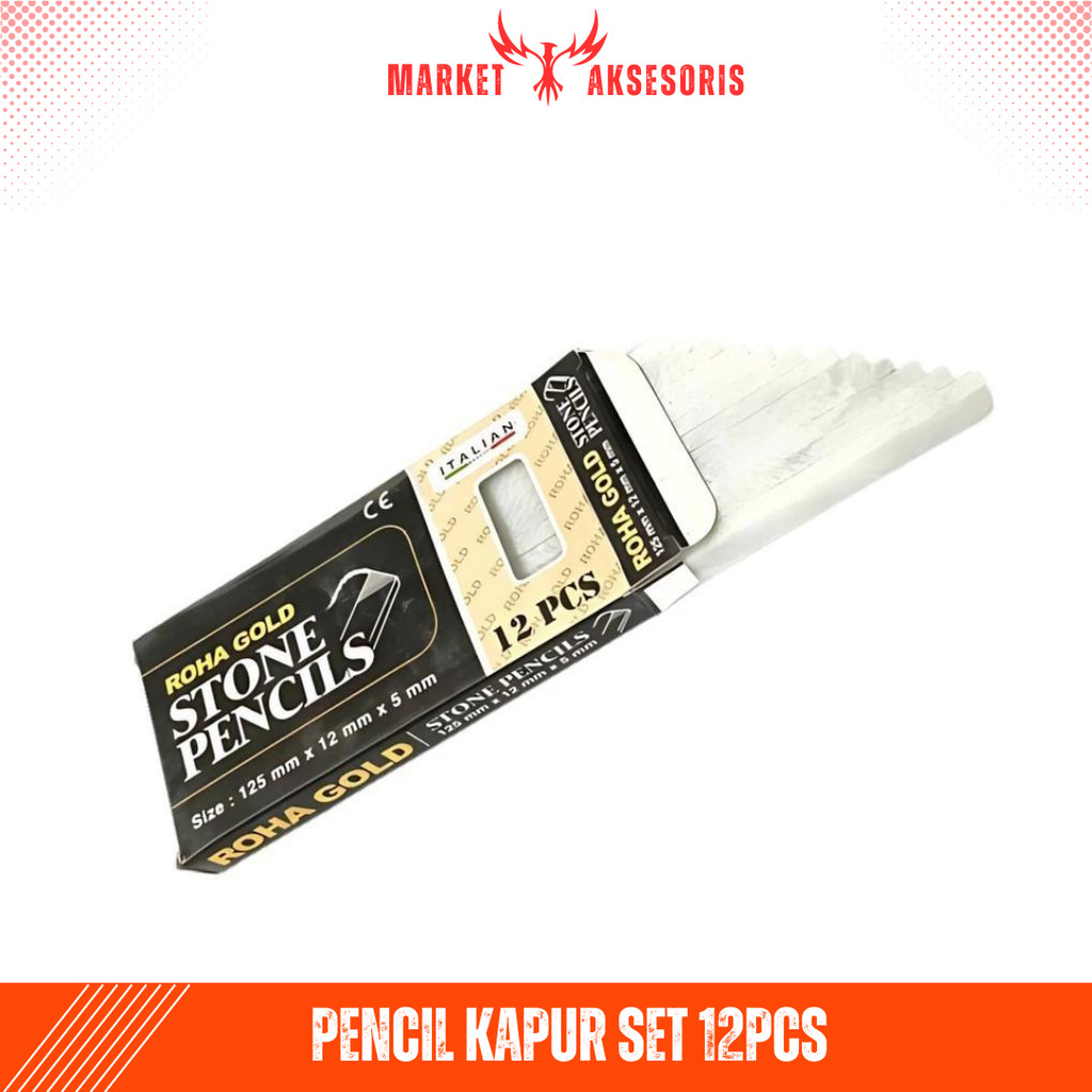 Jual Stone Pencil Kapur Besi SET 12Pcs Pensil Tukang Alat Tulis Logam Batu Metal Holo Hollo ...