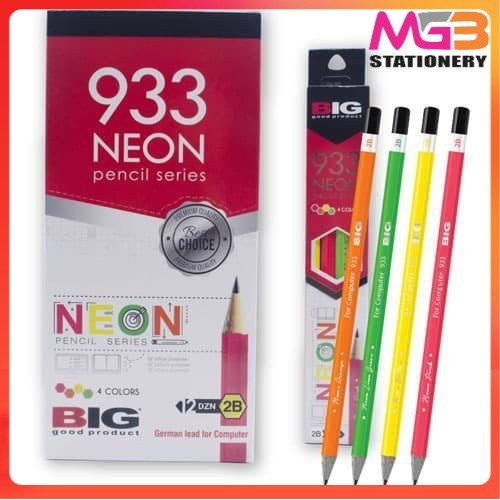 Jual Pensil 2B BIG 933 Neon - MTKS | Shopee Indonesia