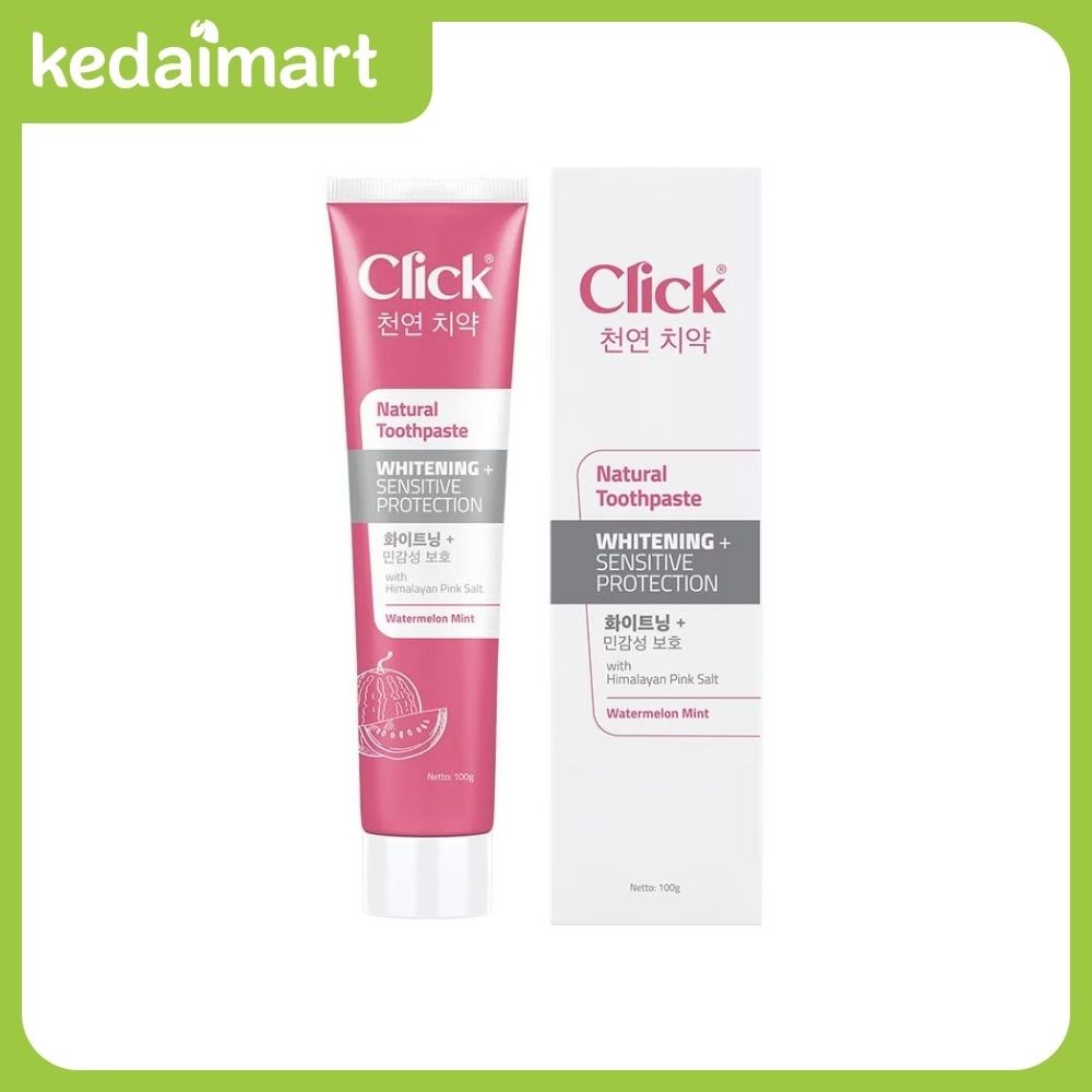 Jual Click Pasta Gigi Whitening + Sensitive Protection Watermelon 100 ...