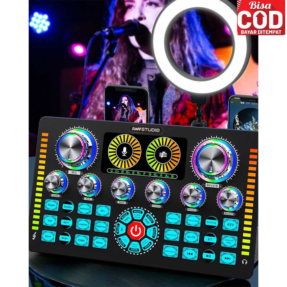 Jual ( Hshop 18 ) TaffSTUDIO Mixer Audio External Sound Card Live ...