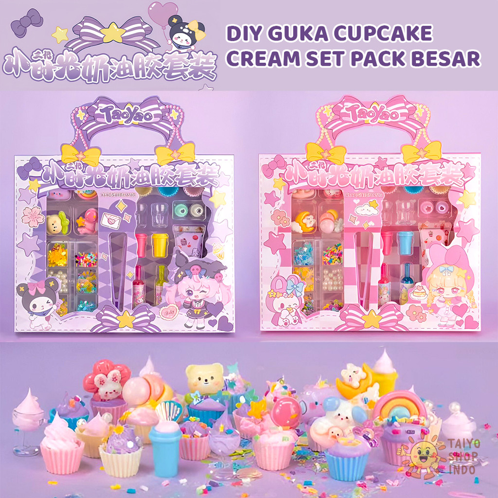Jual TAIYO DIY Guka Gooka Cupcake Cream Set Pack Besar Clay Mika ...