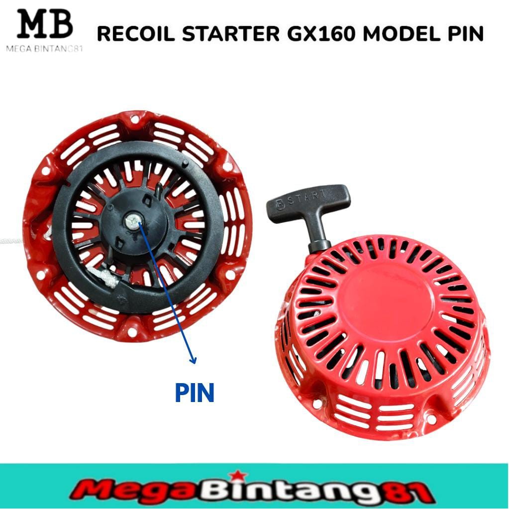 Jual recoil stater GX160 MODEL PIN KUKU PEN BESI tarikan engkol mesin GX160 slahan mesin GX160 ...