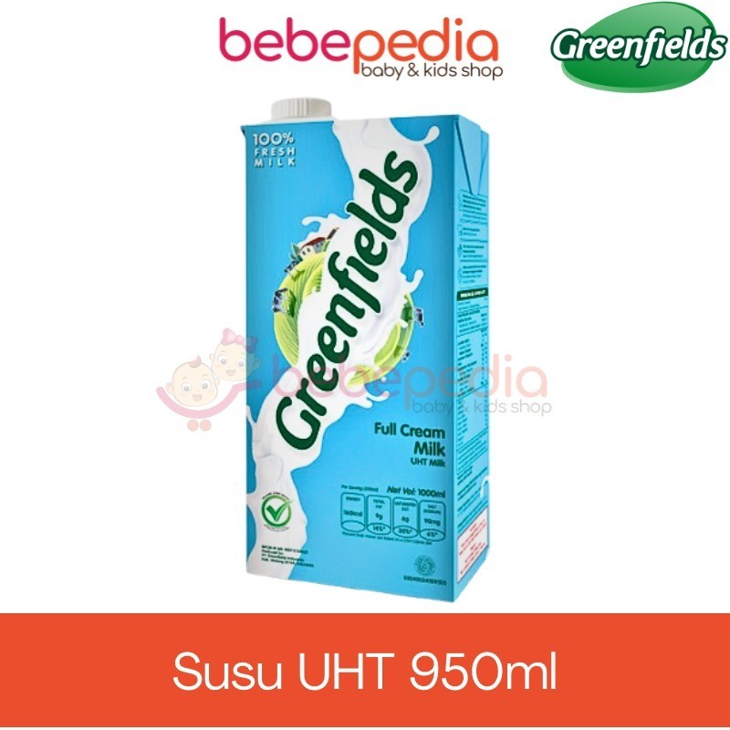 Jual GREENFIELDS SUSU UHT FULL CREAM 950ML | Shopee Indonesia