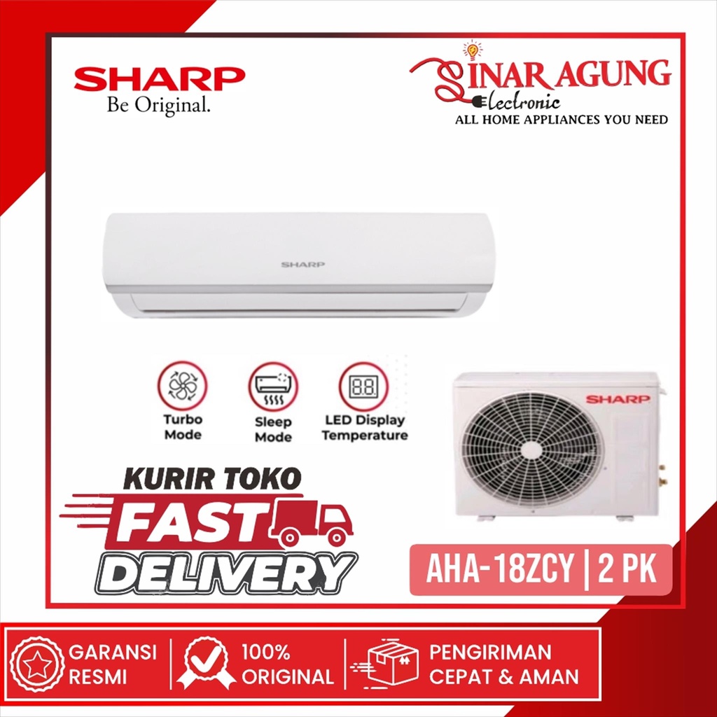 Jual SHARP AHA-18ZCY / AHA18ZCY AC STANDARD 2 PK - GARANSI RESMI | Shopee Indonesia