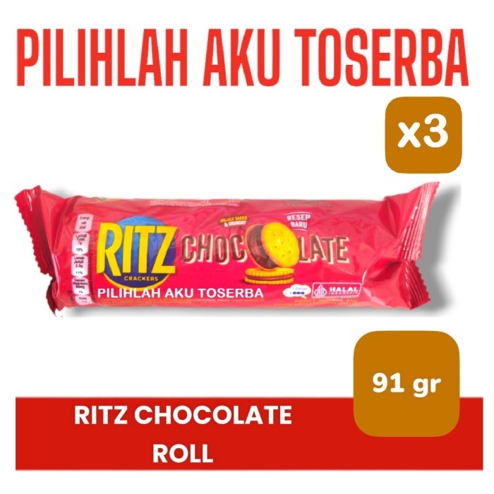 Jual Biskuit RITZ sandwich CHOCOLATE Roll 91 gr - ( HARGA 3 PCS ...