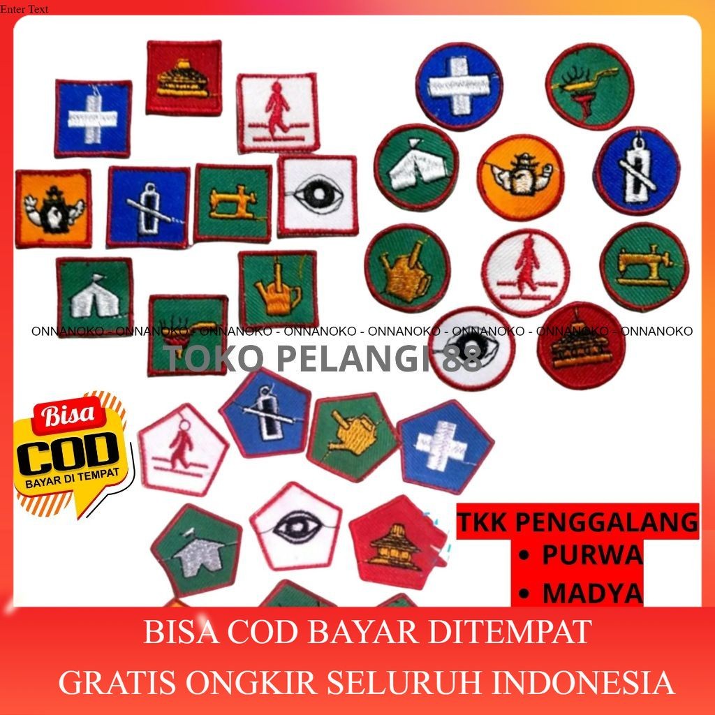 Jual [COD] TKK Pramuka Penggalang Purwa Madya Utama 10 wajib Bordir LIST MERAH [ONNANOKO ...
