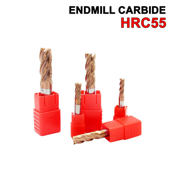 Jual Endmill 10 4F Carbide End Mill 10 mm HRC55 10 X 75L Cutter Long ...