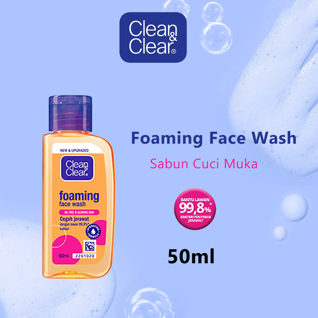 Jual Clean & Clear Foaming Face Wash 50ml Sabun Cuci Muka | Shopee ...