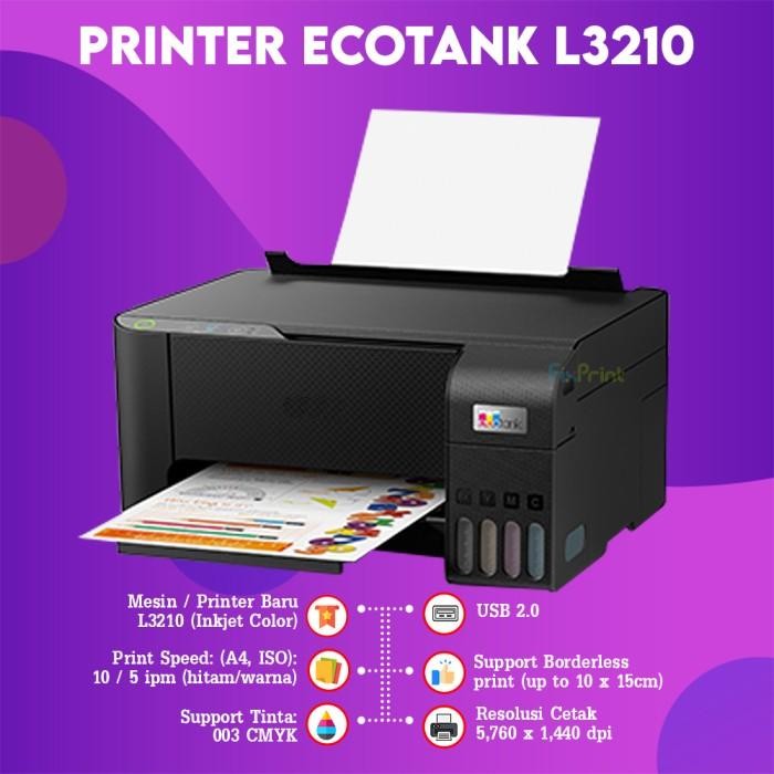Jual Epson L3210 Printer EcoTank Multifungsi - Print/Scan/Copy - L3210 ...