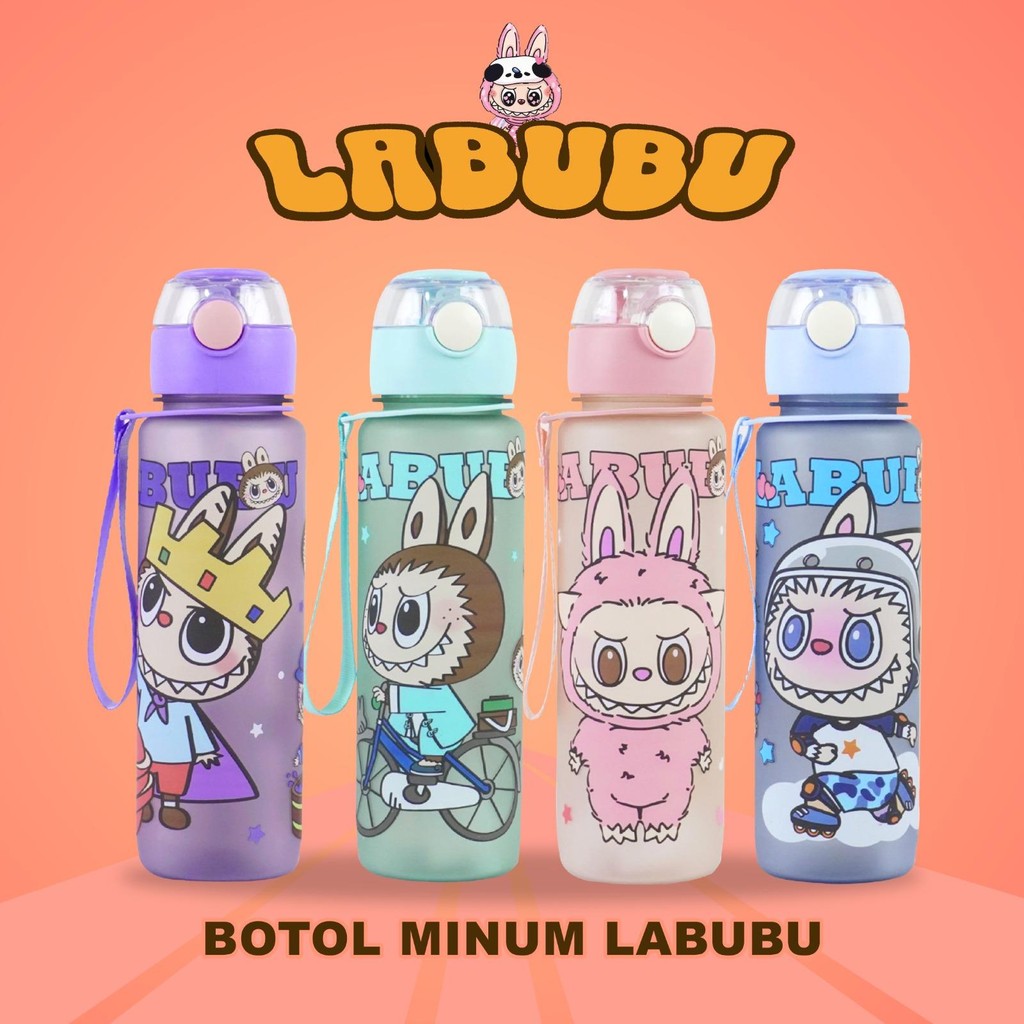 Jual Botol Minum Anak Sekolah Lucu dengan Sedotan Plastik Elastis ...