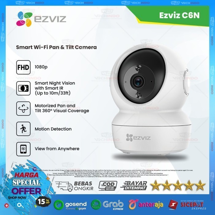 Jual EZVIZ All Series 2MP / 3MP / 4MP / 5MP Resolution PTZ Wireless ...