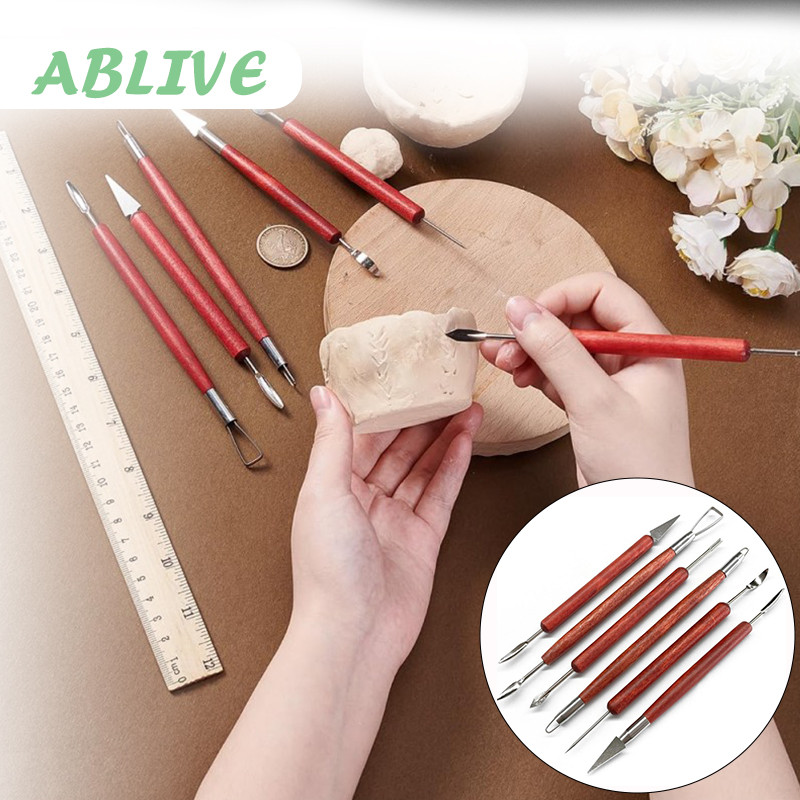 Jual 6in1 Alat Untuk Clay Alat Ukir Clay Set Alat Membuat Clay Alat ...