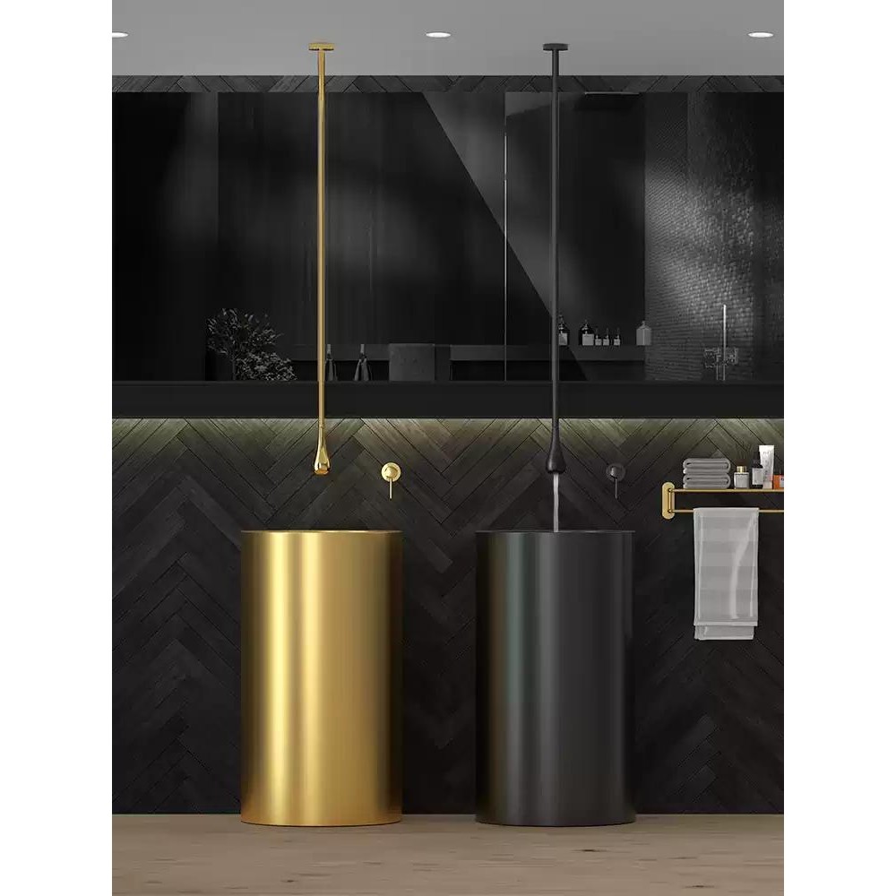 Jual Thinky Faucet – Ceiling Mounted Faucet With Sensor – Gold Finish ...