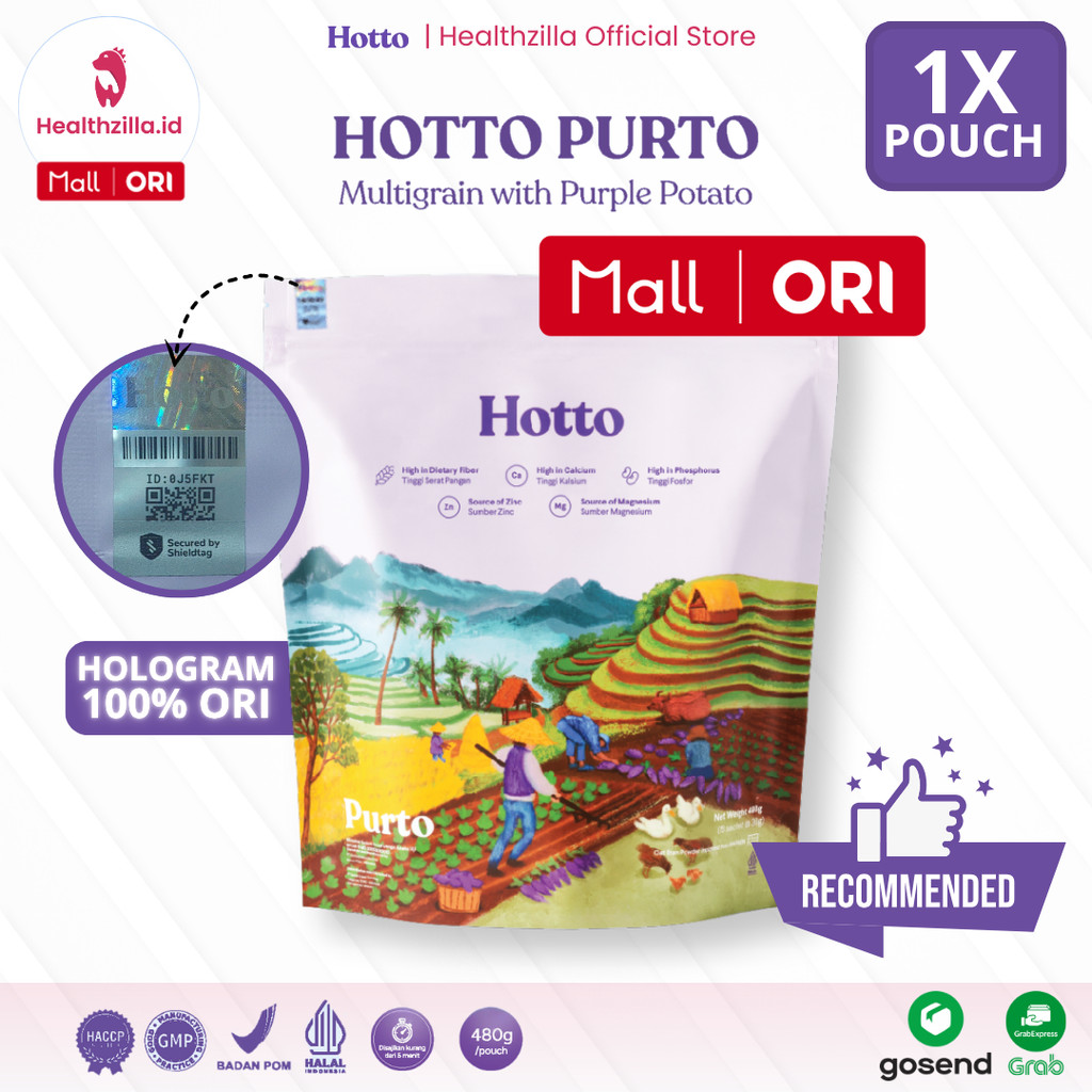 Jual Hotto Purto Multigrain Isi 16 Sachet Original Hotto Official Store ...