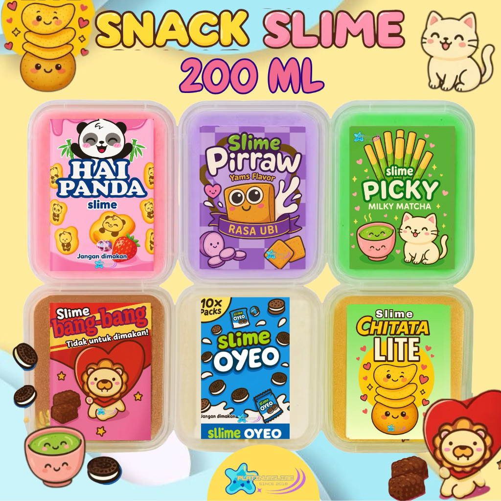 Jual SNACK SLIME 200 ML BY PLATINUMSLIME || TOFU SLIME || JAJANAN ...