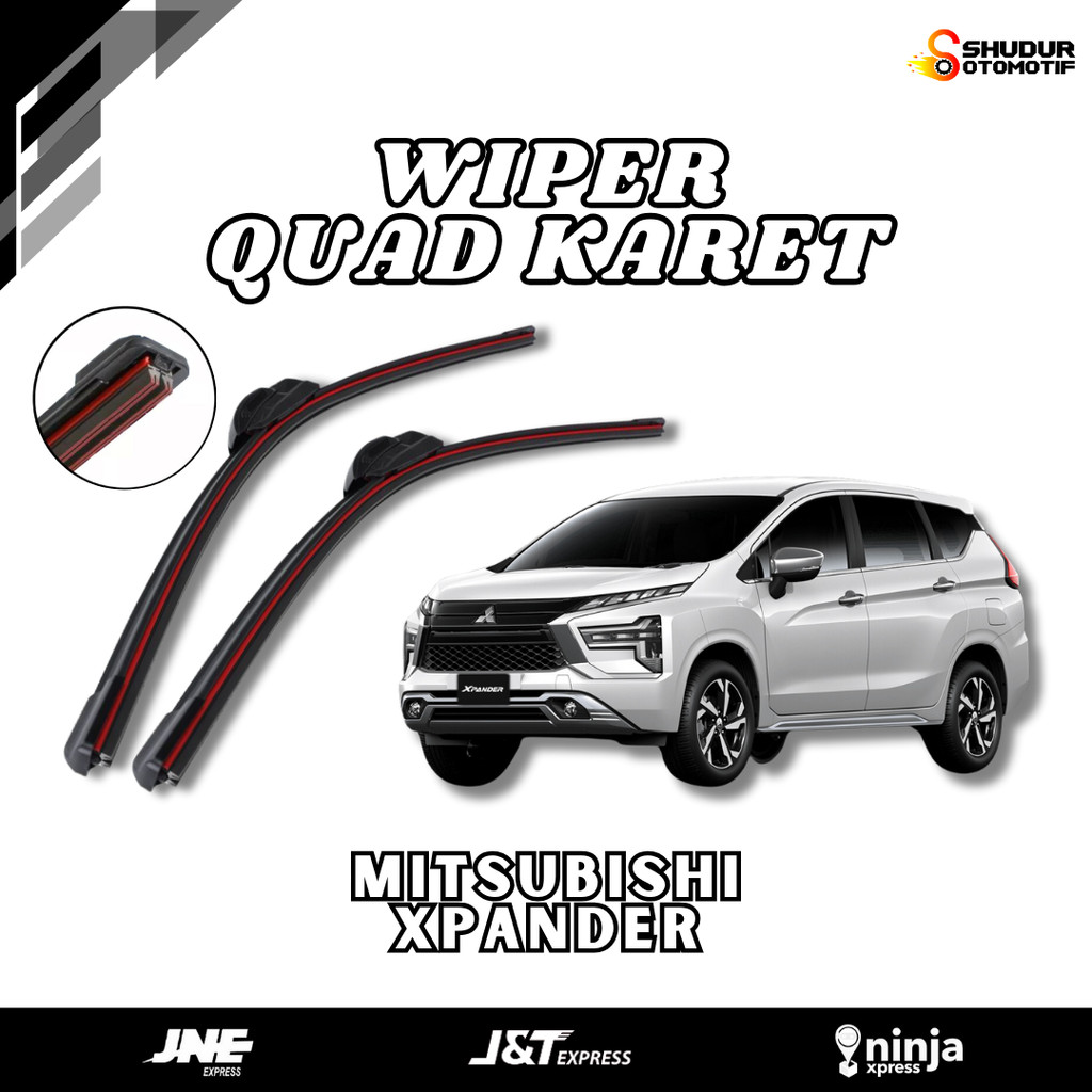 Jual Wiper Mobil Mistsubishi Xpander Model Quad Blade 4 Karet 2 PCS ...