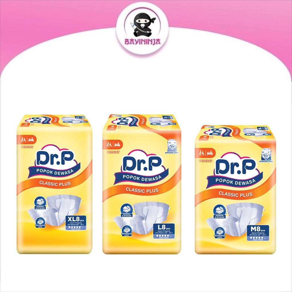 Jual DRP Dr. P Classic Plus Popok Dewasa Perekat M L XL | Shopee Indonesia