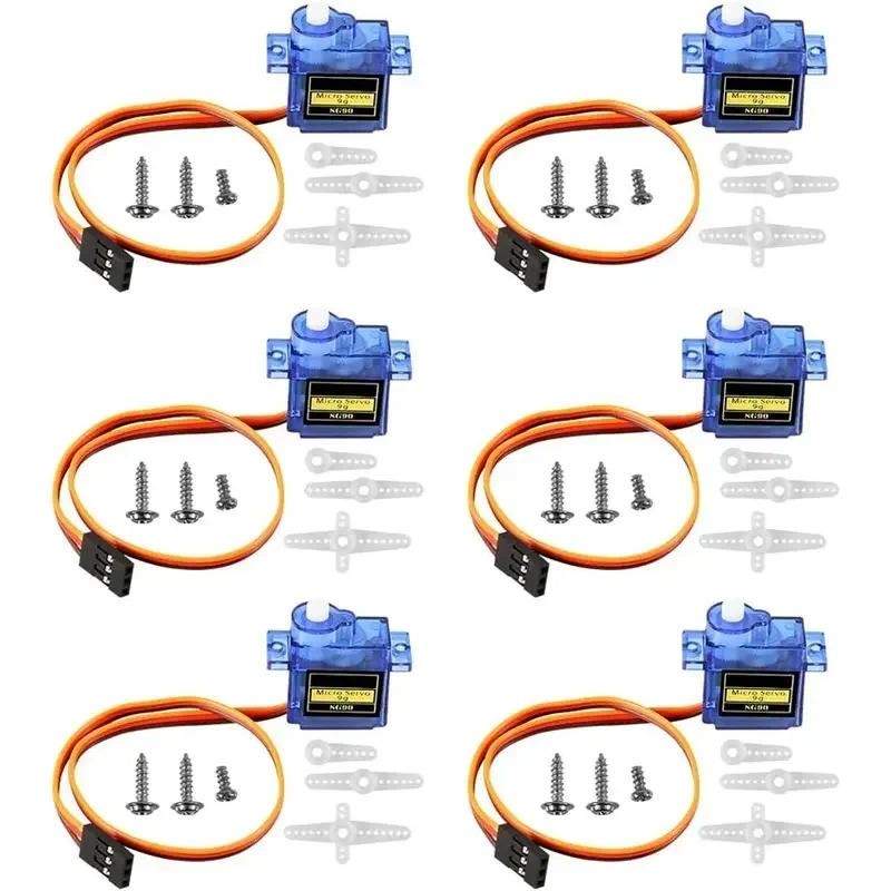 Jual 6pcs Sg90 9g Micro Servo Motor, Mini Servos Kit Plastic Gear 180 ...