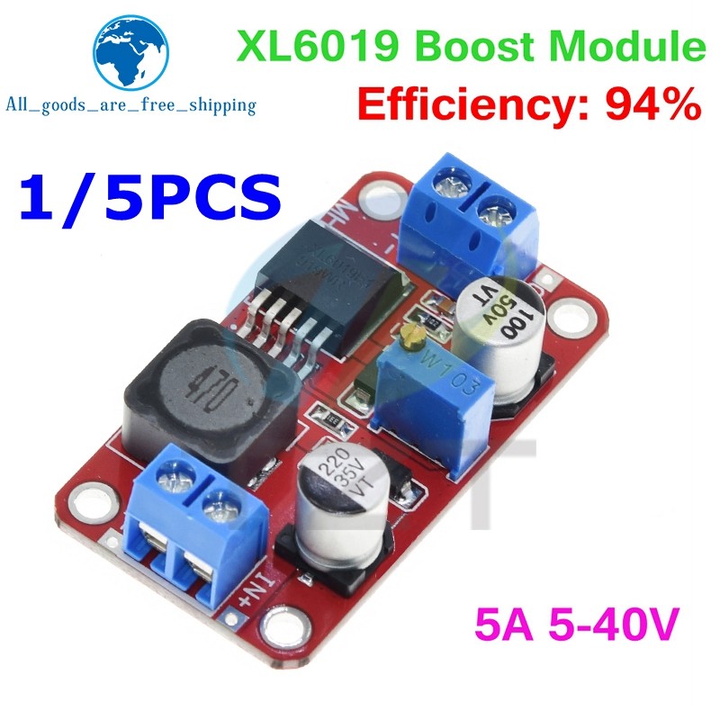 Jual TZT 1/5PCS 5A DC-DC Step Up Power Module Boost Volt Converter 3.3V ...