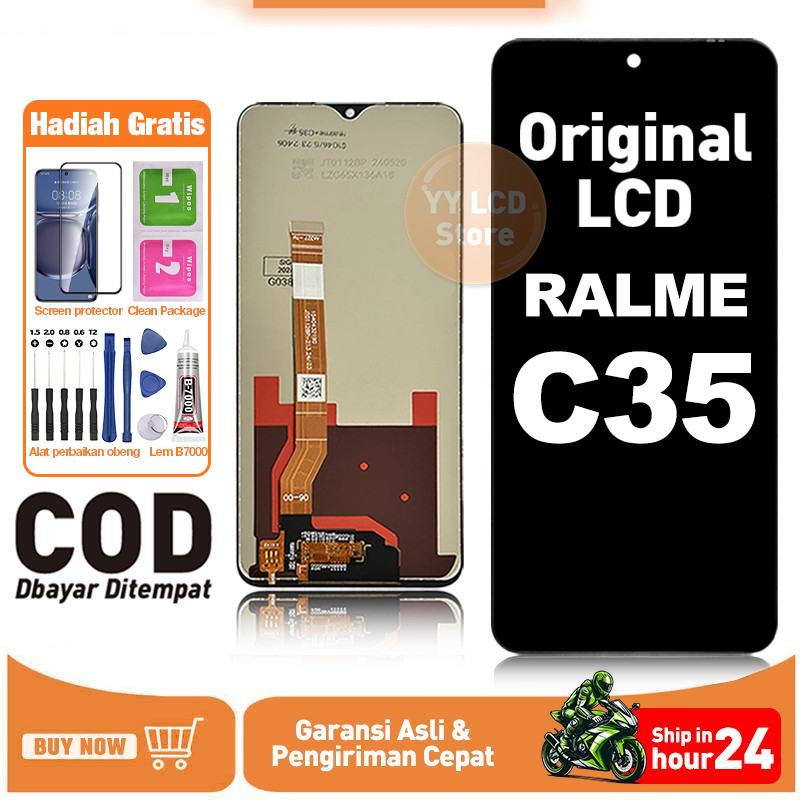 Jual LCD Realme C35 Original 100% Fullset Touchscreen Ori Asli Murah ...
