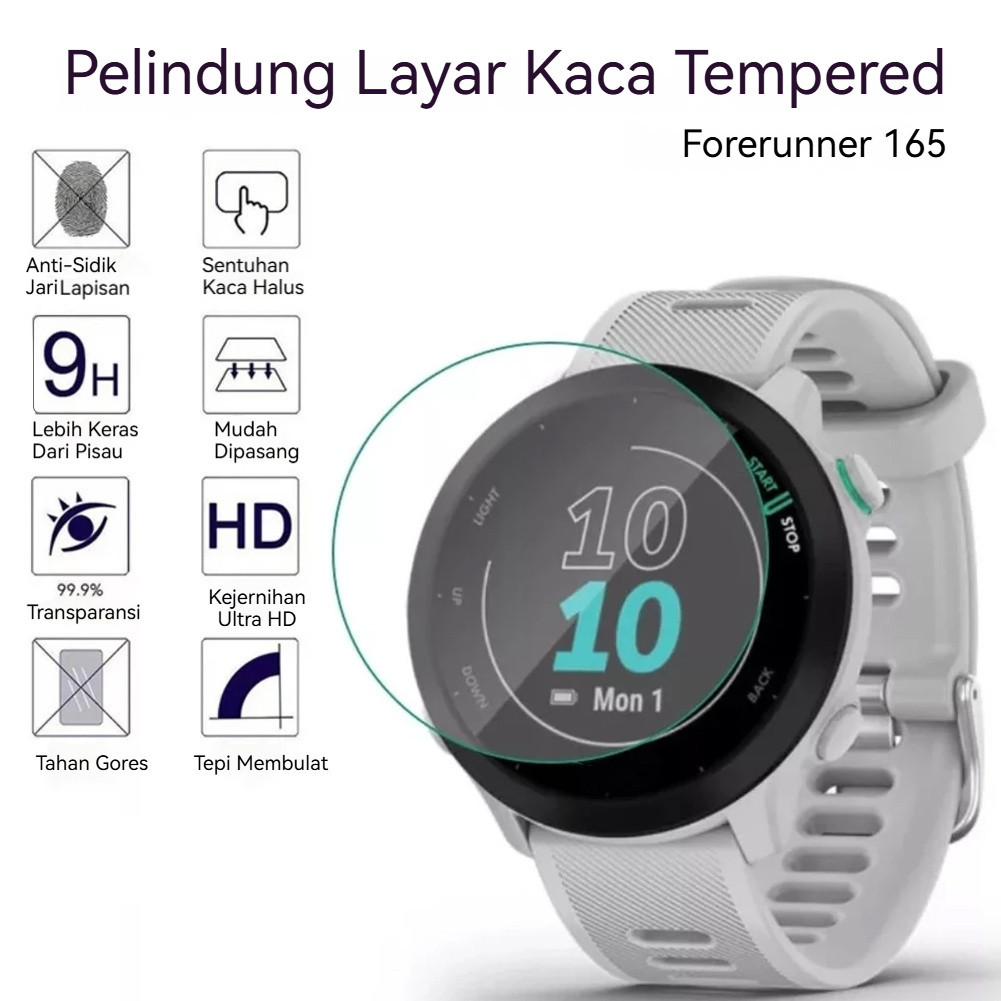 Jual MS TEMPERED GLASS GARMIN FORERUNNER 165 / 165 MUSIC /165M ANTI ...