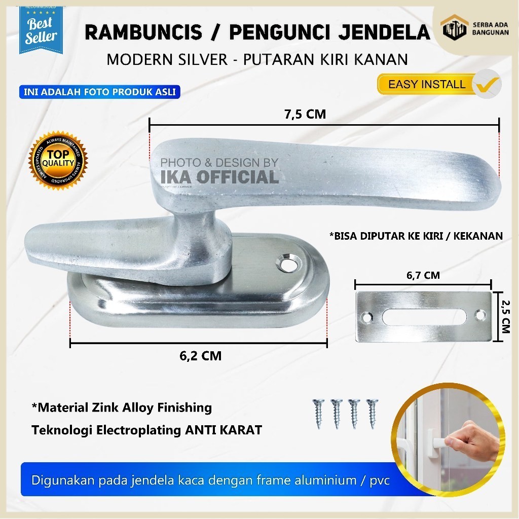 Jual SAB Rambuncis jumbo Handle Kunci 2 arah KANAN KIRI BUKA TUTUP ...