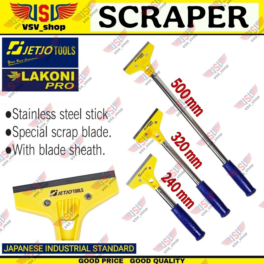 Jual JETJO Scraper Kape Cat Panjang 24cm 32cm 50cm Pengerok Cat tembok ...
