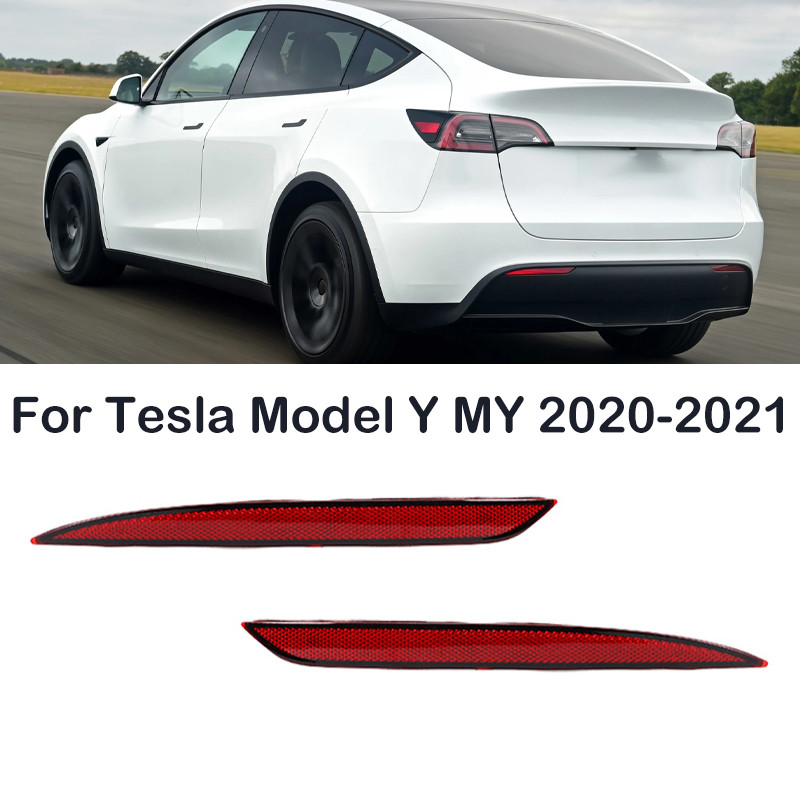 Jual For Tesla Model Y MY 2020-2021 Rear Bumper Light Reflector Light ...