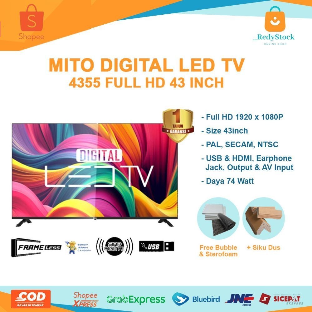 Jual MITO MITOCHIBA LED TV DIGITAL 4355 DTV 43 INCH TV MITO TV LED TV ...