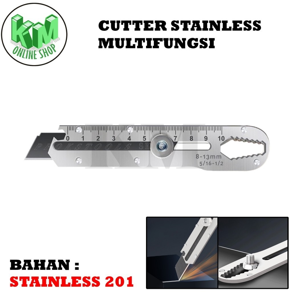 Jual Cutter Pisau Cutter Stainless Besar 9in1 Pisau Cutter Utility ...