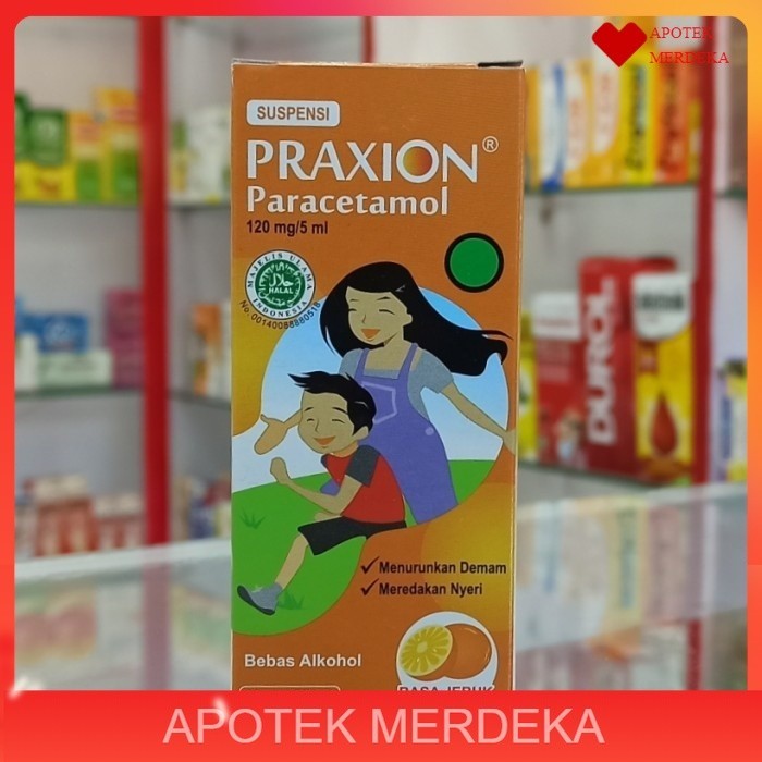 Jual Praxion syr 60ml / Obat Sirup Demam Praksion / Obat Panas Anak ...