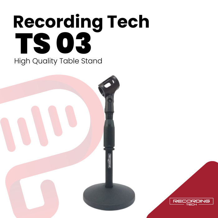 Jual Recording Tech TS03 STAND MIC MEJA Podcast podium premium bahan ...