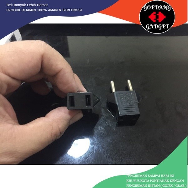 Jual OVER STEKER PIPIH HITAM - ADAPTER COLOKAN GEPENG KE BULAT ...