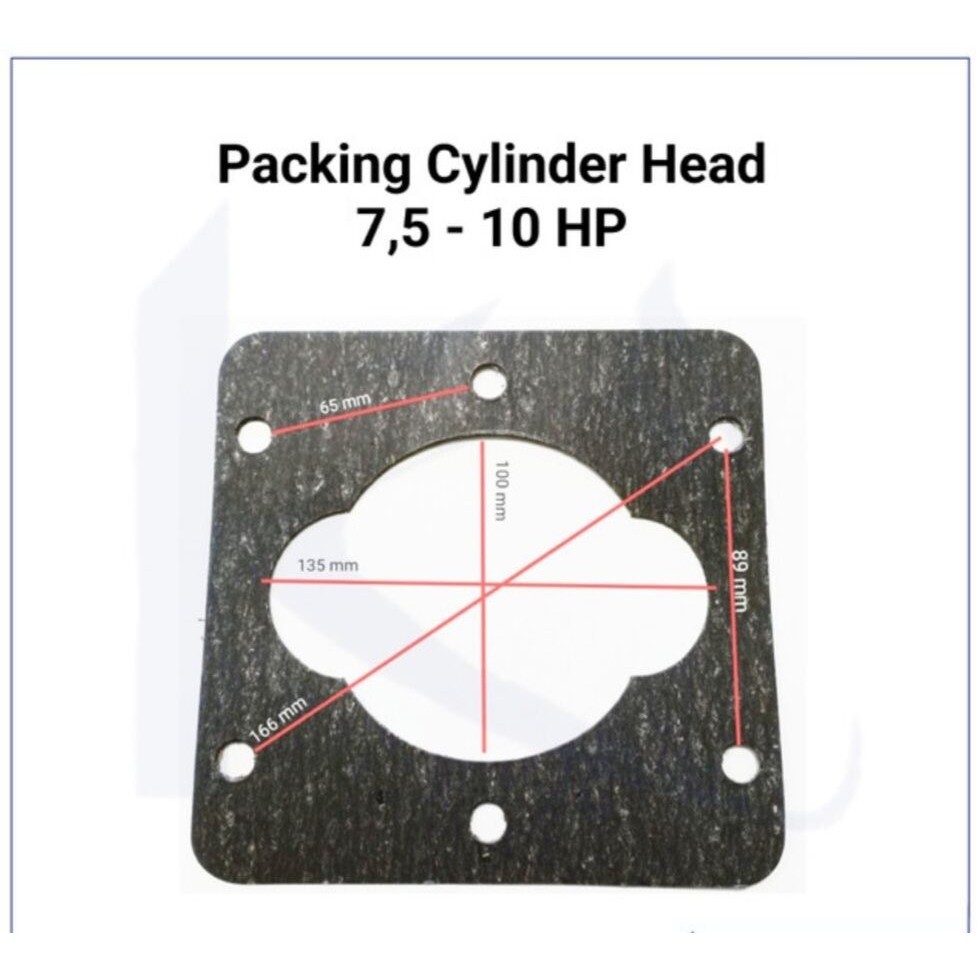 Jual Packing Cylinder Head Kompresor Angin 7.5hp 10hp | Shopee Indonesia