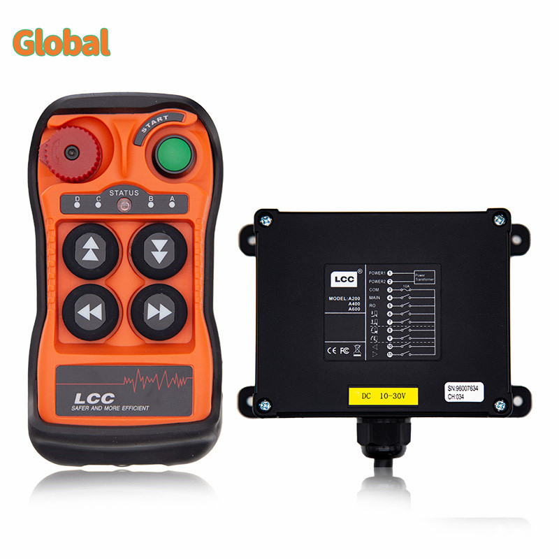 Jual Q400 4 buttons single speed Industrial Wireless Radio Crane Remote ...