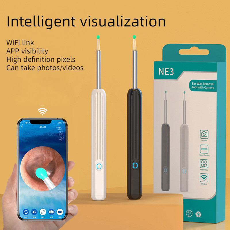 Jual PREORDER Smart Visual Ear Cleaner 1296P Ear Sticks Otoscope Ear ...