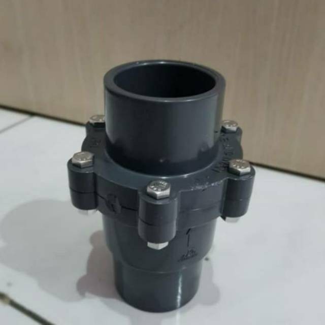 Jual Check Valve PVC 1 1/2" inch KDJ / check valve checkvalve 1.5 inch ...